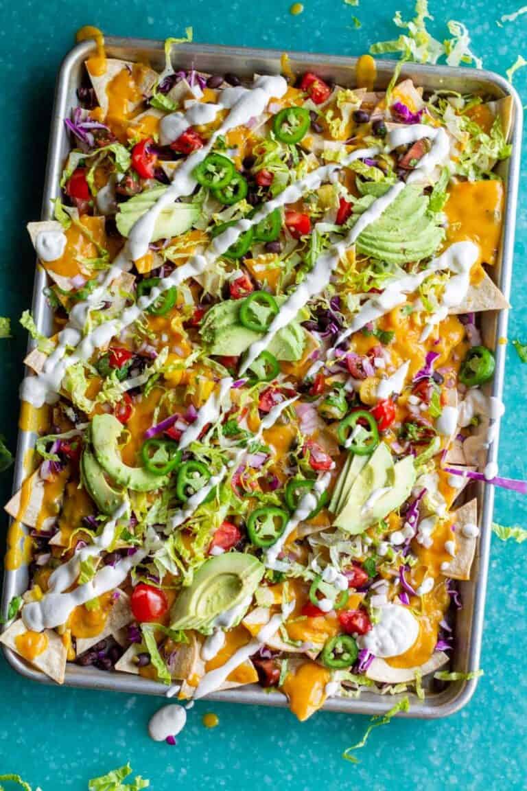 Loaded Vegan Nachos - Very Veganish