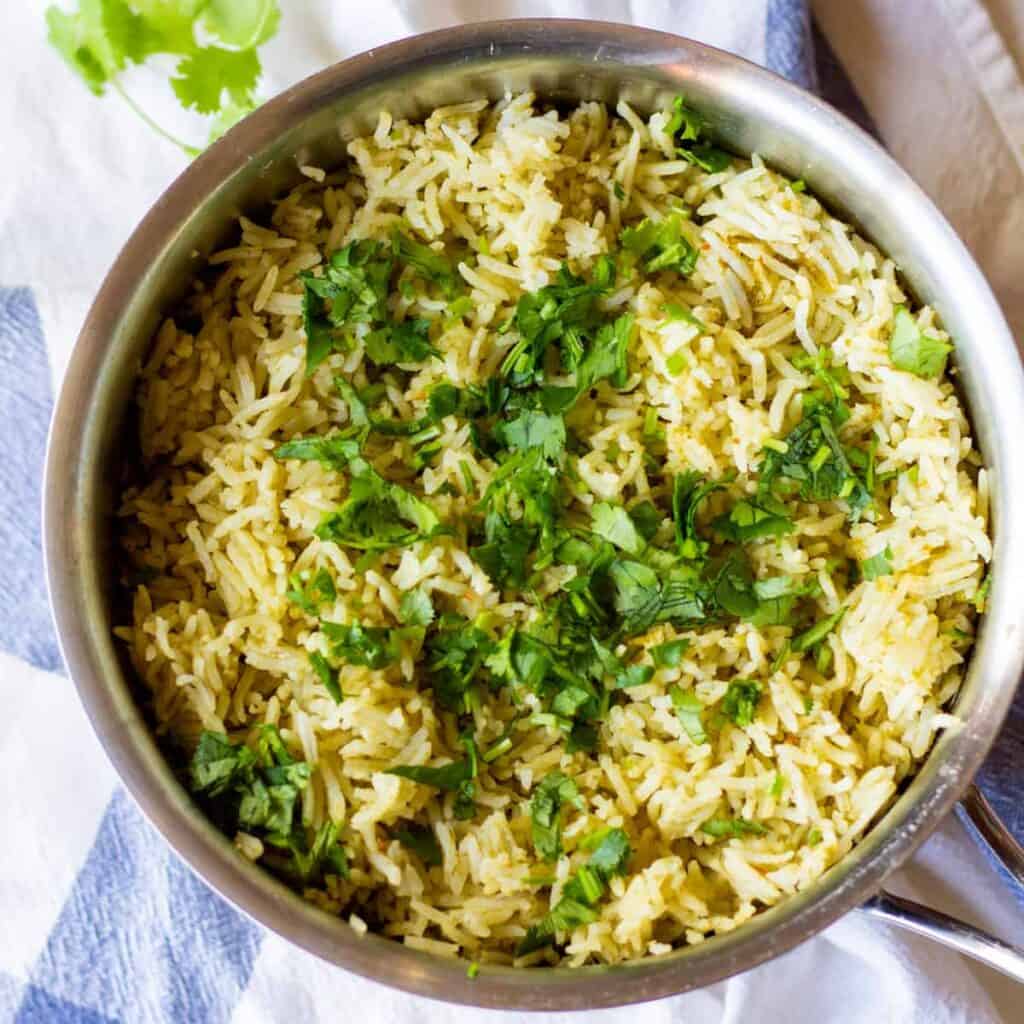 Simple Green Rice with Leftover Salsa - Very Veganish