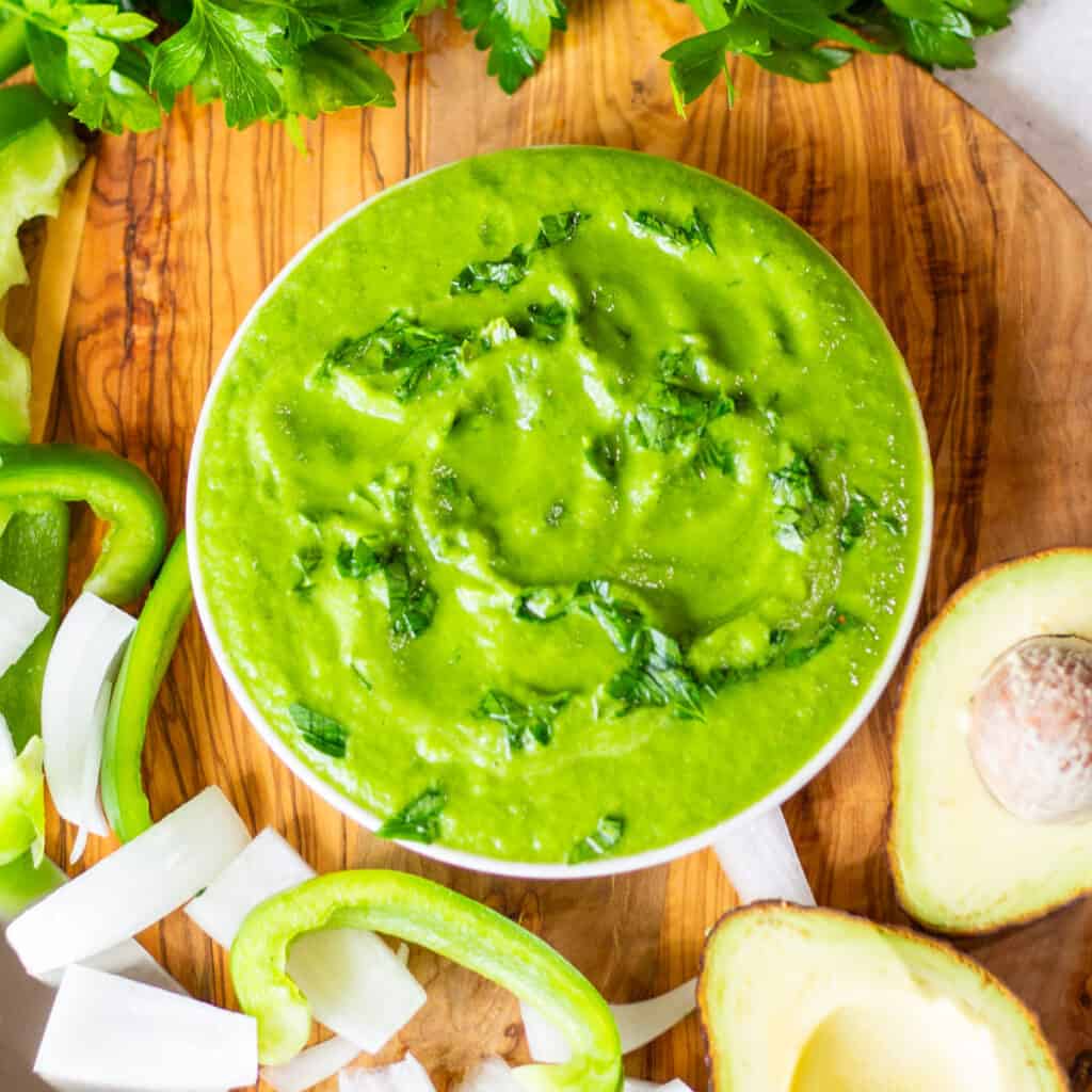 Venezuelan Creamy Avocado Cilantro Salsa (Guasacaca con Aguacate ...