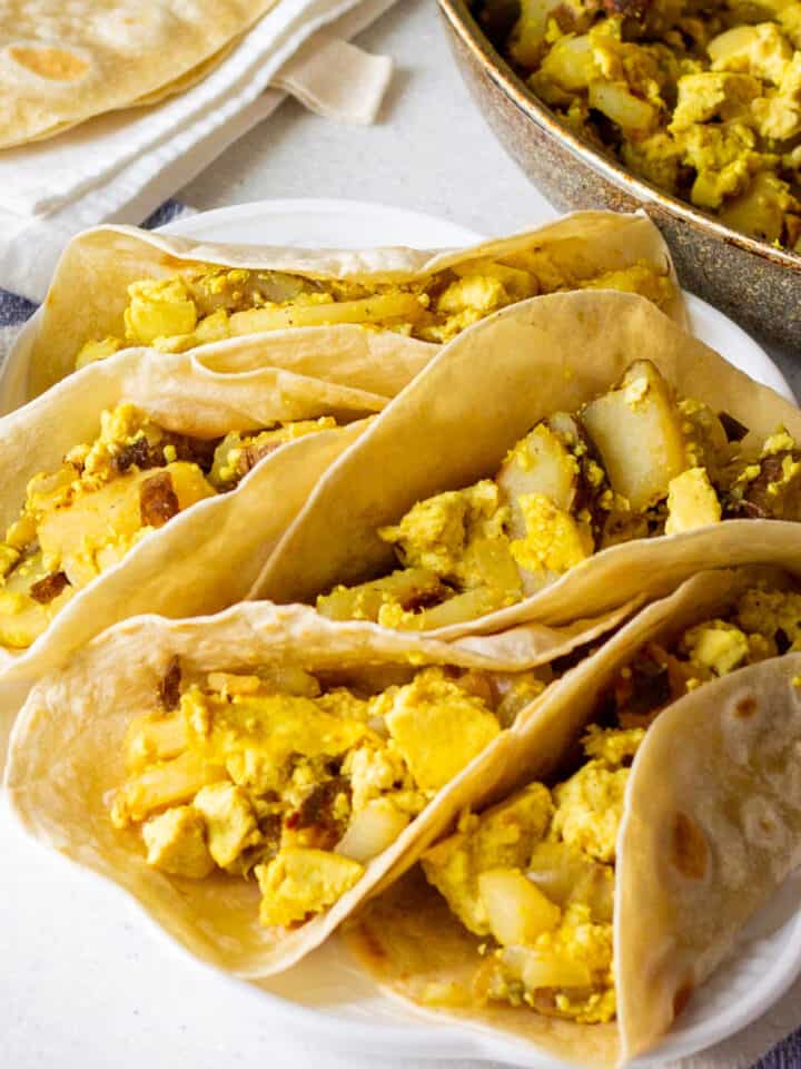 Vegan Chorizo Potato Breakfast Tacos - Very Veganish