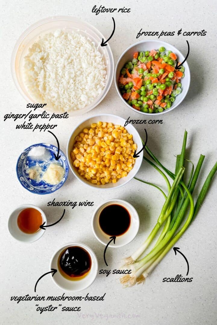 Vegetable Fried Rice (no egg) - Very Veganish