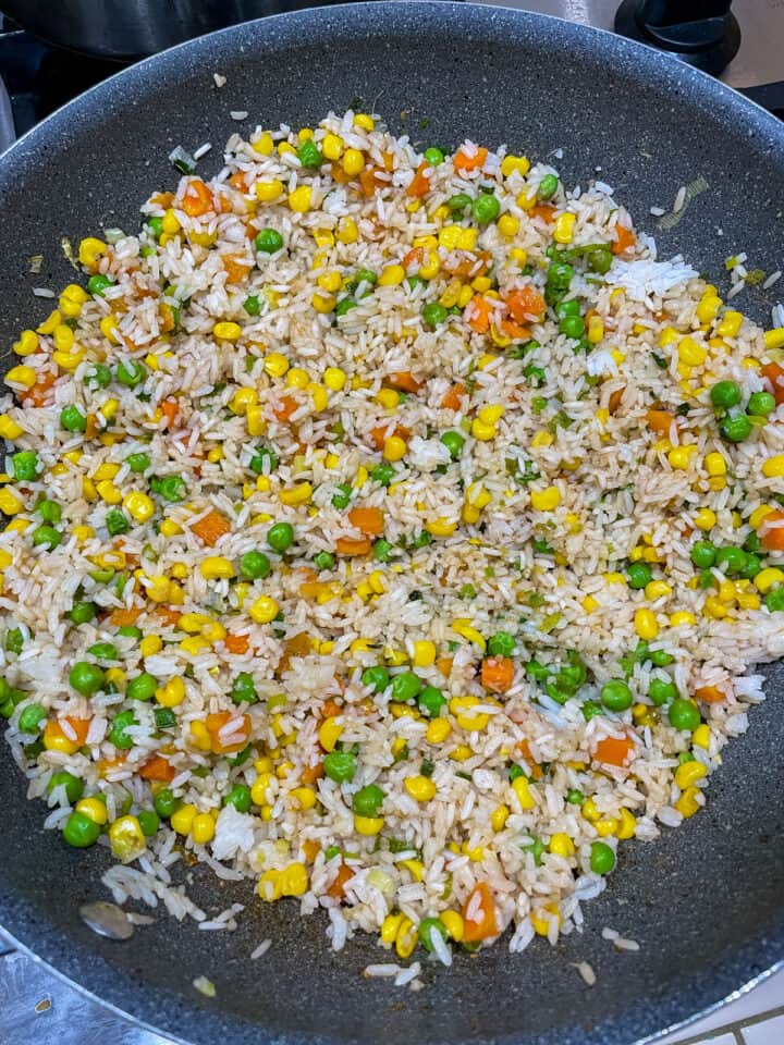 Vegetable Fried Rice (no egg) - Very Veganish