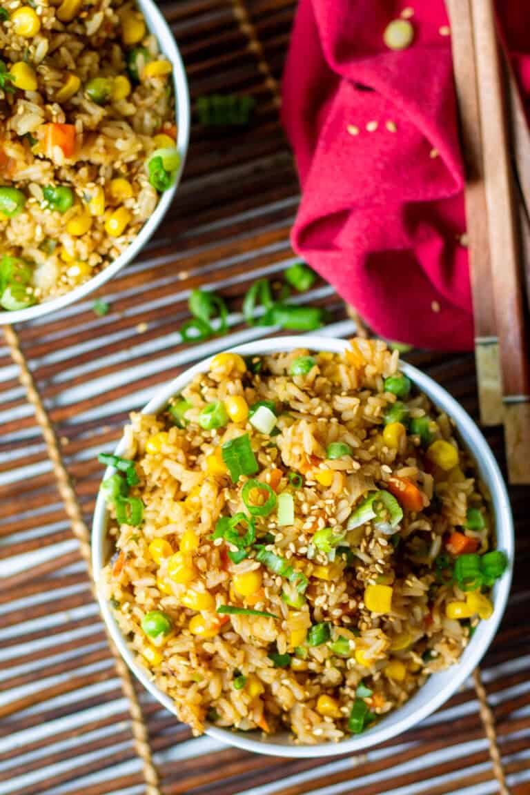 Vegetable Fried Rice (no egg) - Very Veganish